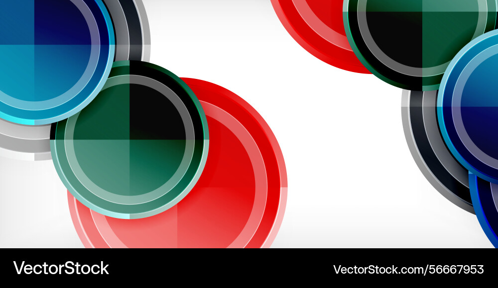 Abstract circles overlap creating dynamic visual Vector Image