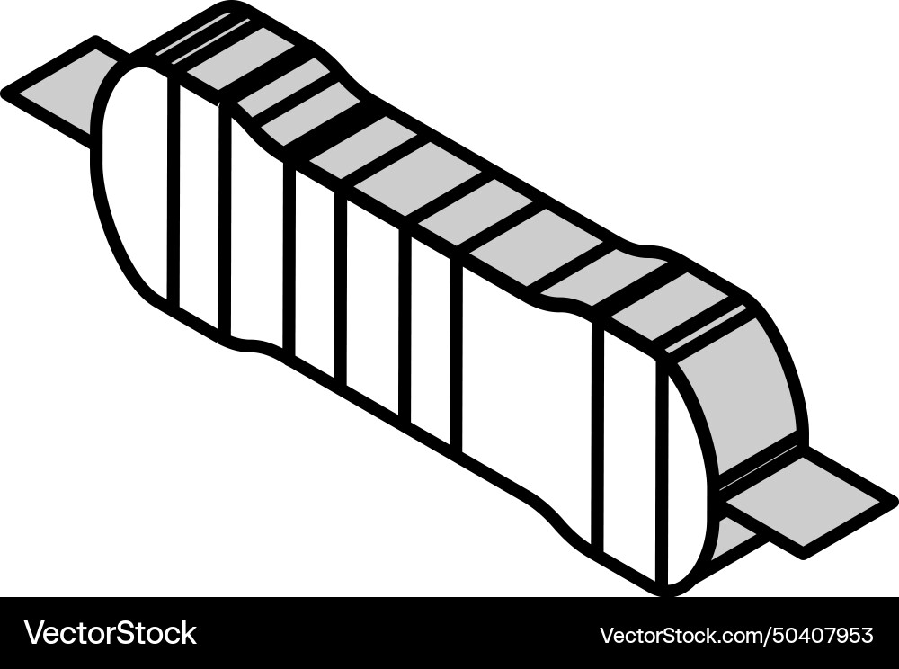 Carbon film resistor electronic component Vector Image