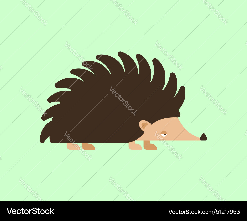 Cartoon hedgehog isolated small animal Royalty Free Vector