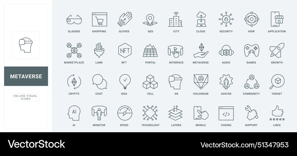 Metaverse world experience in virtual reality Vector Image