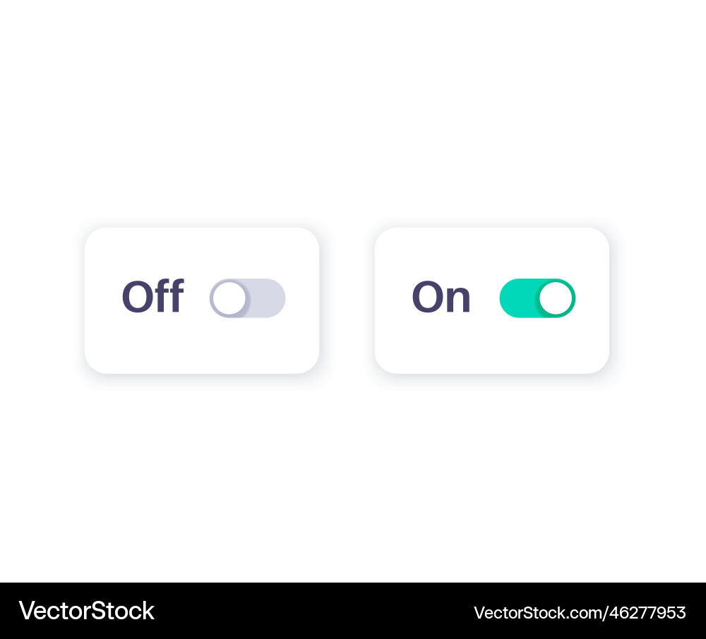 On off toggle Royalty Free Vector Image - VectorStock