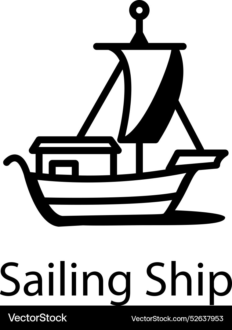 Sailing ship Royalty Free Vector Image - VectorStock