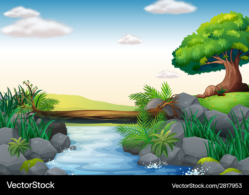 Stream Royalty Free Vector Image - VectorStock