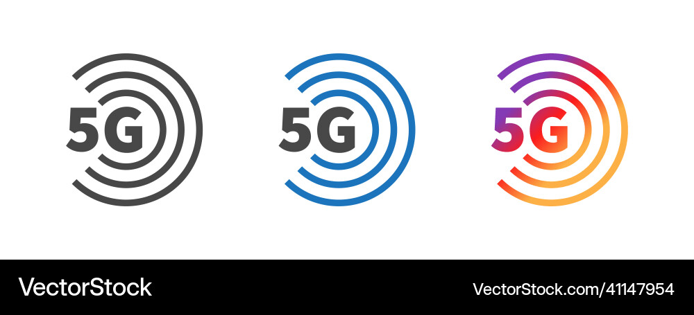 5g logos high speed internet icon or logo Vector Image