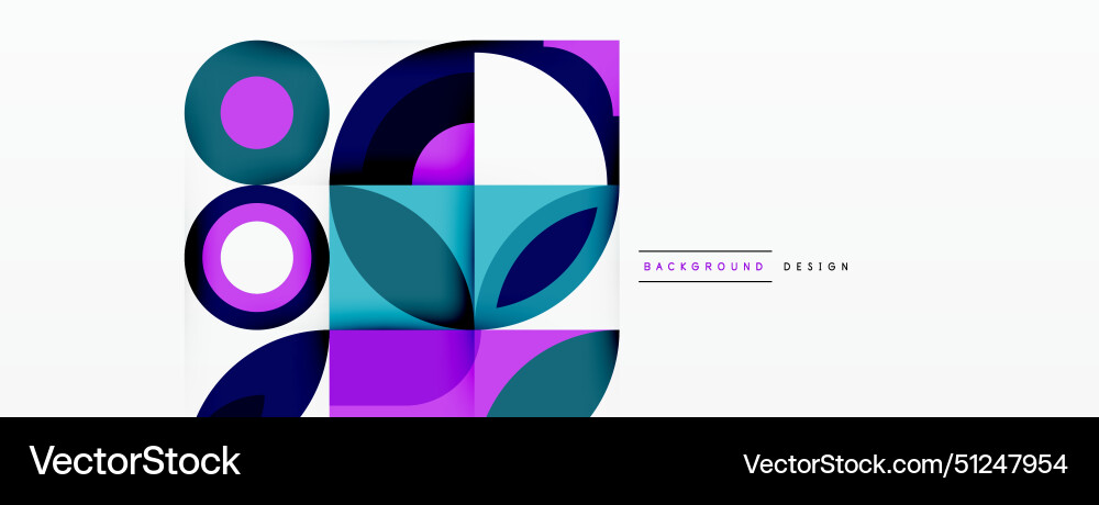 A colorful geometric design with circles Vector Image