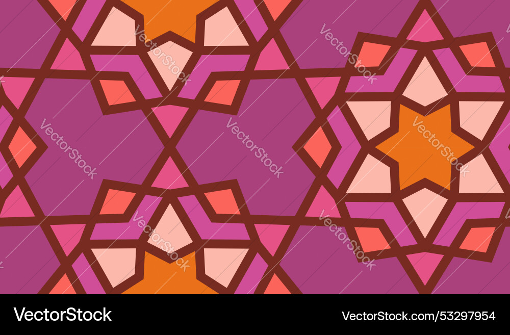 Arabic seamless girih pattern with classic islamic