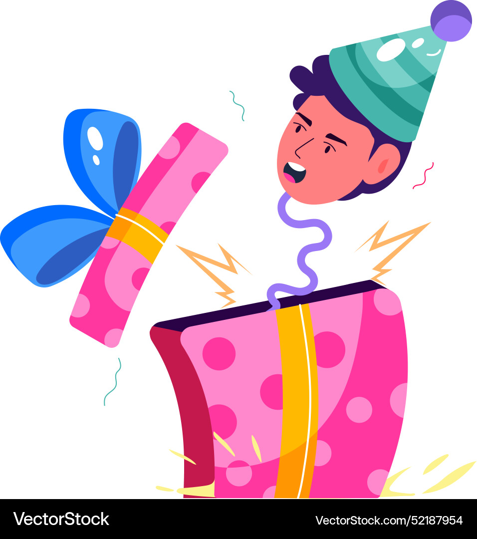 Birthday surprise Royalty Free Vector Image - VectorStock