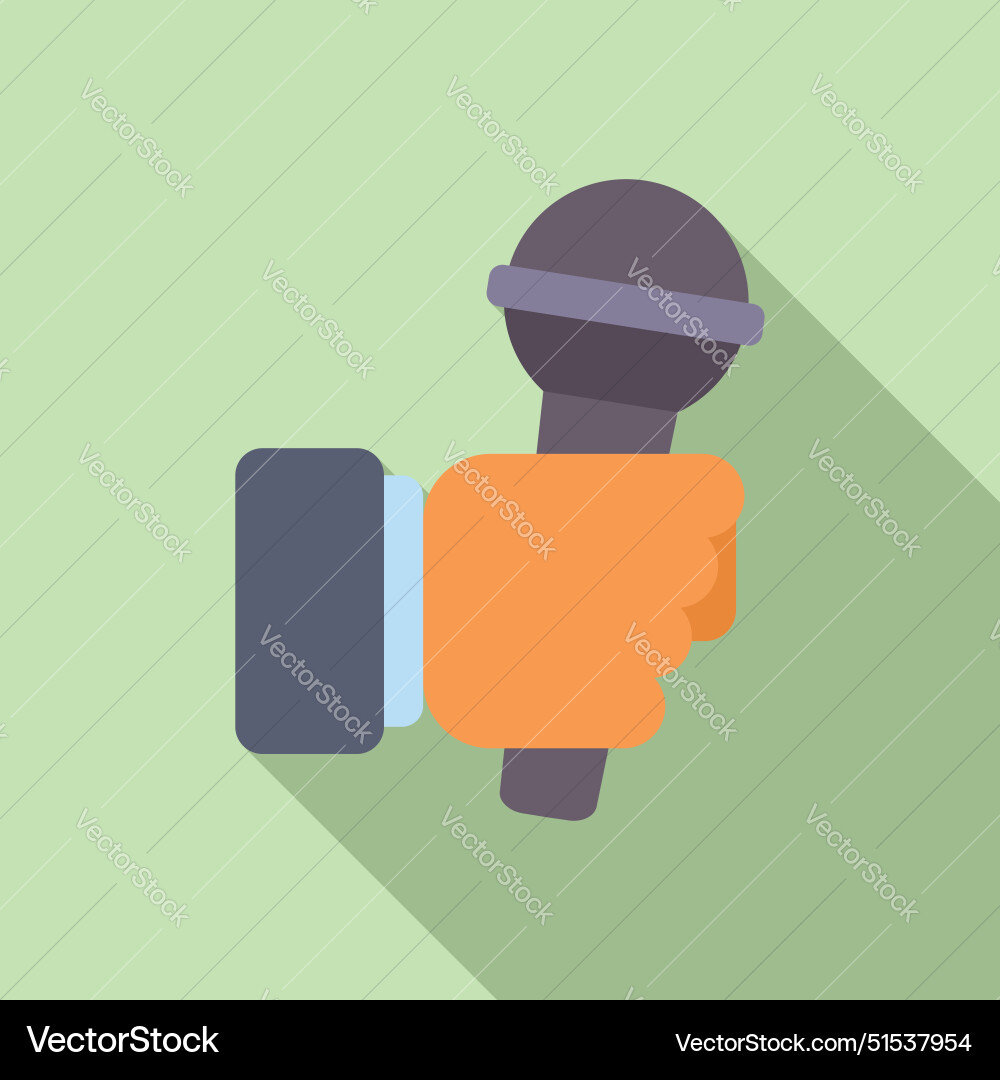 Cartoon hand holding microphone icon Royalty Free Vector