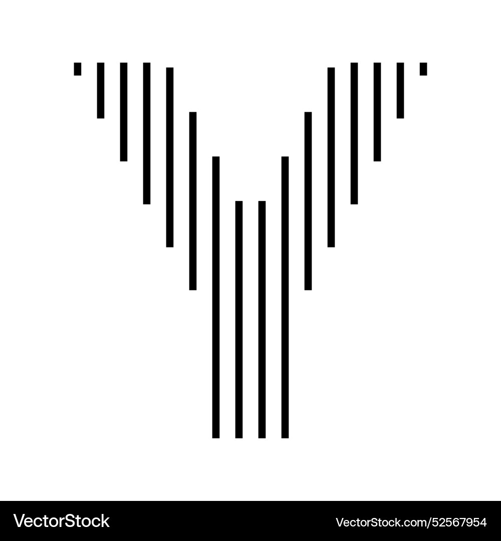 Letter y initial monogram logo icon geometric Vector Image