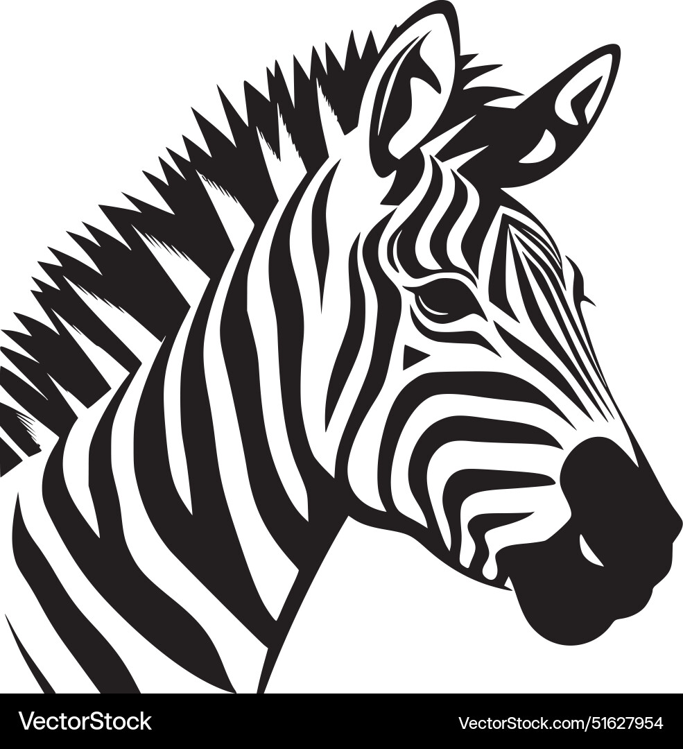 Zebra - minimalist and simple silhouette Vector Image