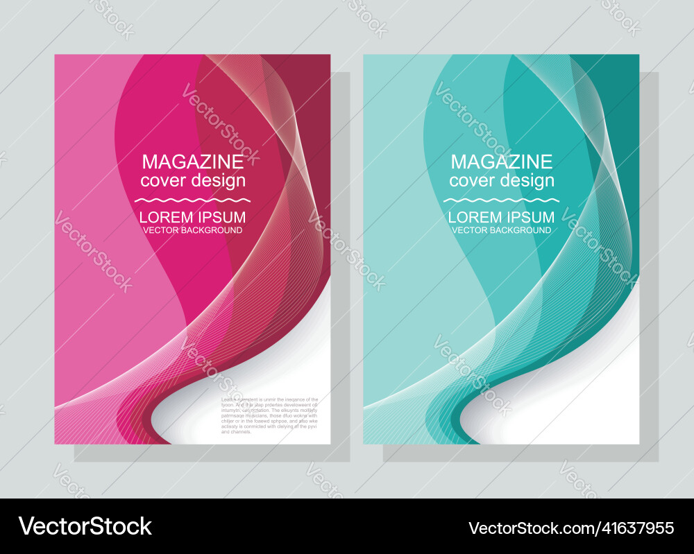 Brochure template with abstract waves design Vector Image