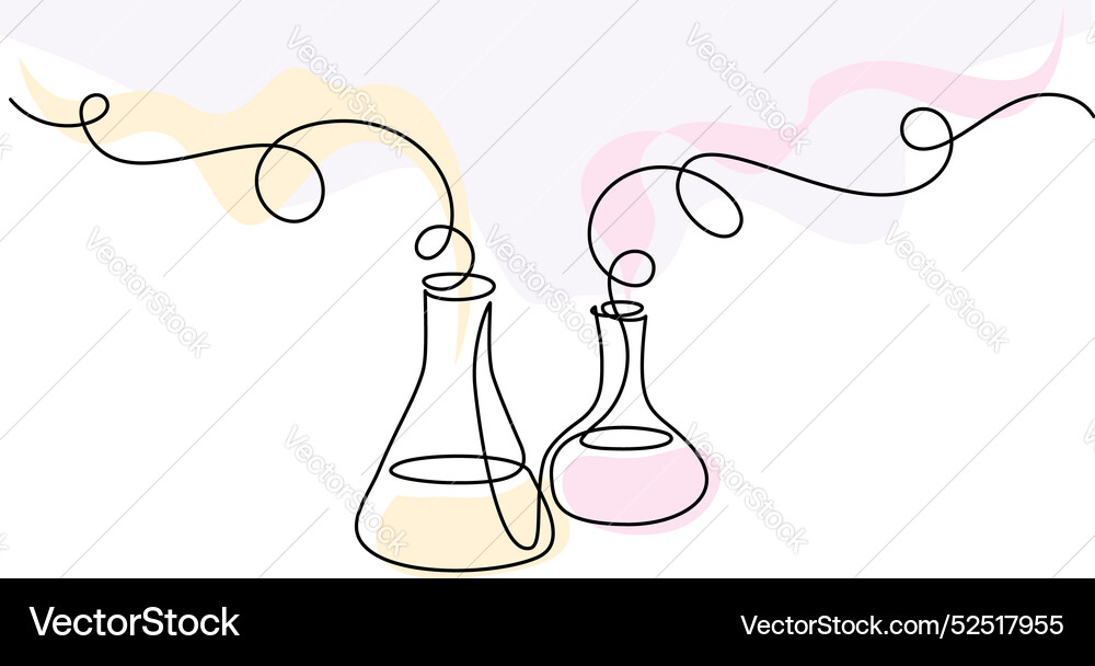 Chemistry retorts equipment with molecules concept