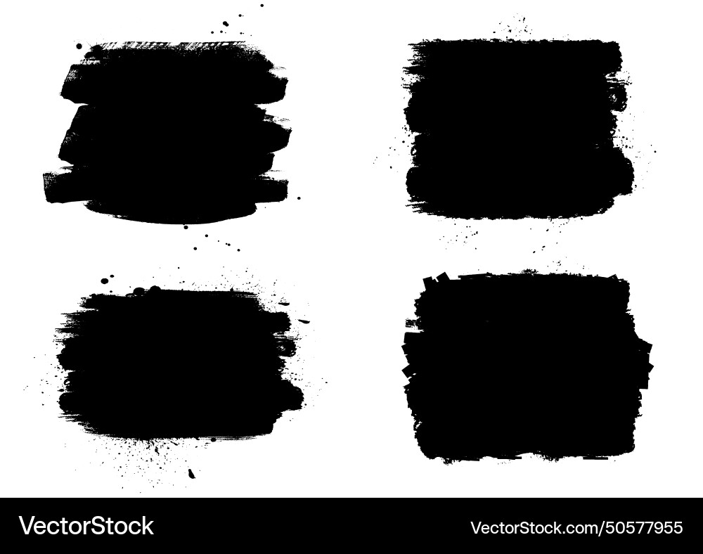 Collection of grunge splatter designs Royalty Free Vector