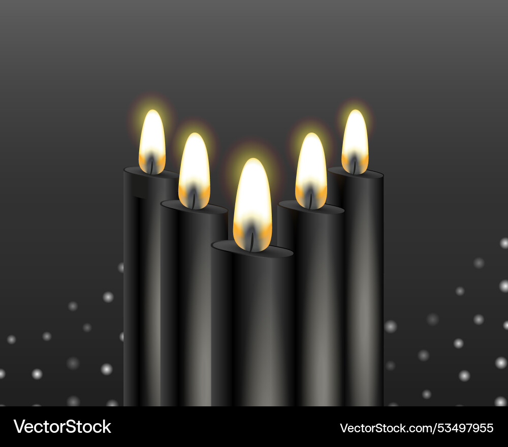 Collection of realistic candles Royalty Free Vector Image