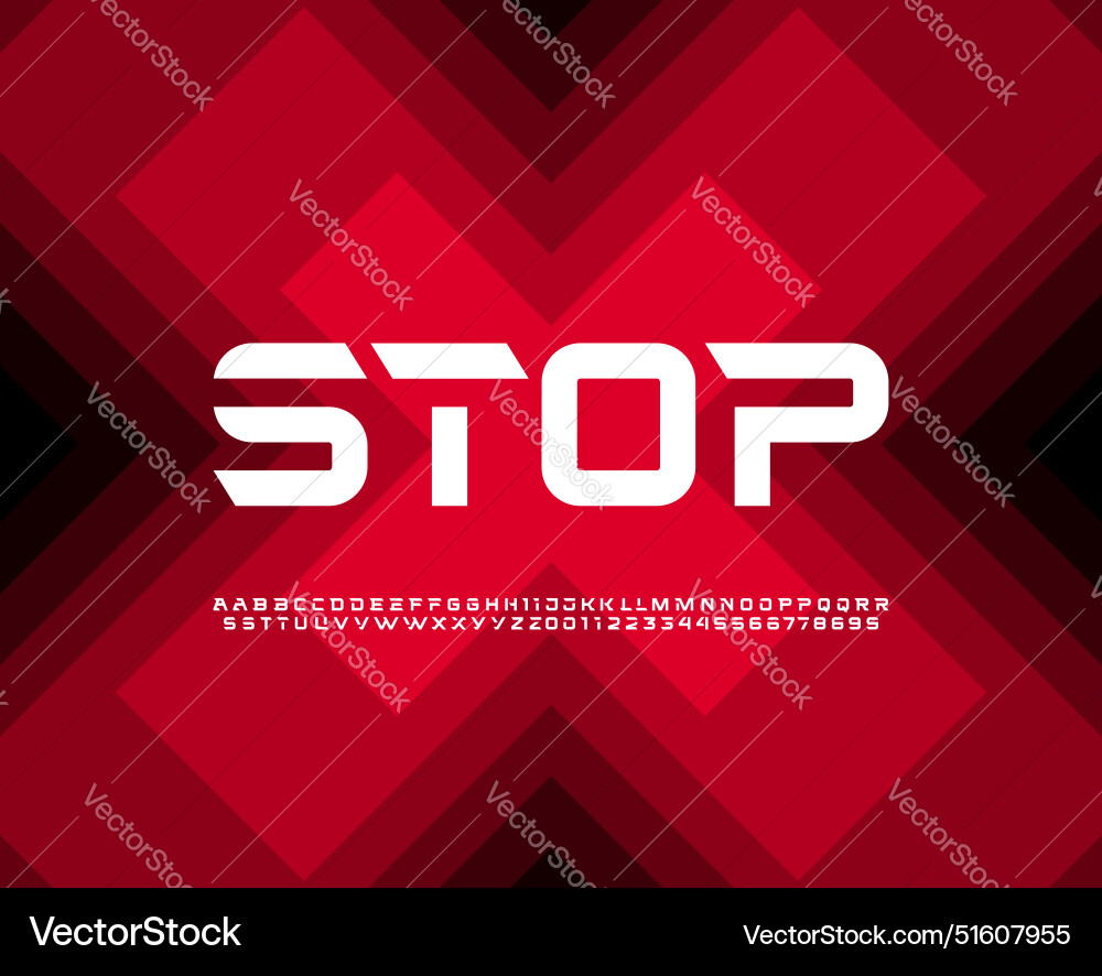 Digital modern alphabet technology font Royalty Free Vector