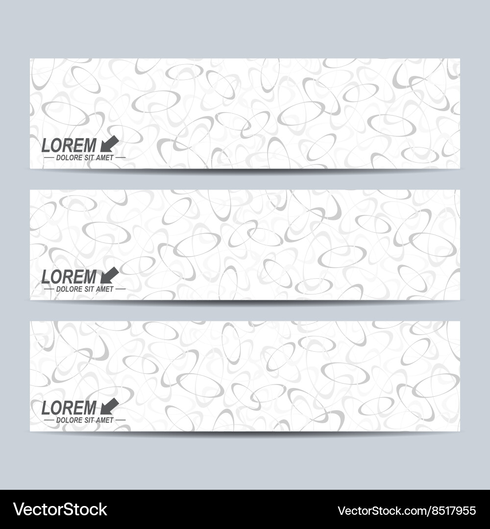Grey set of banners background with gray Vector Image