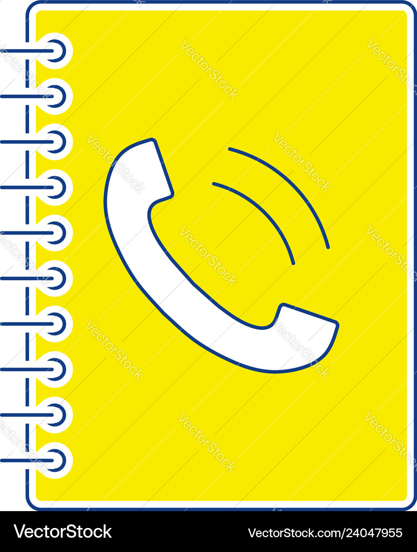 Phone book icon Royalty Free Vector Image - VectorStock