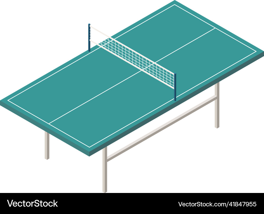 Ping pong table composition Royalty Free Vector Image