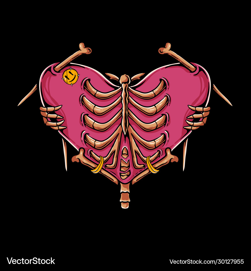 Skull love Royalty Free Vector Image - VectorStock