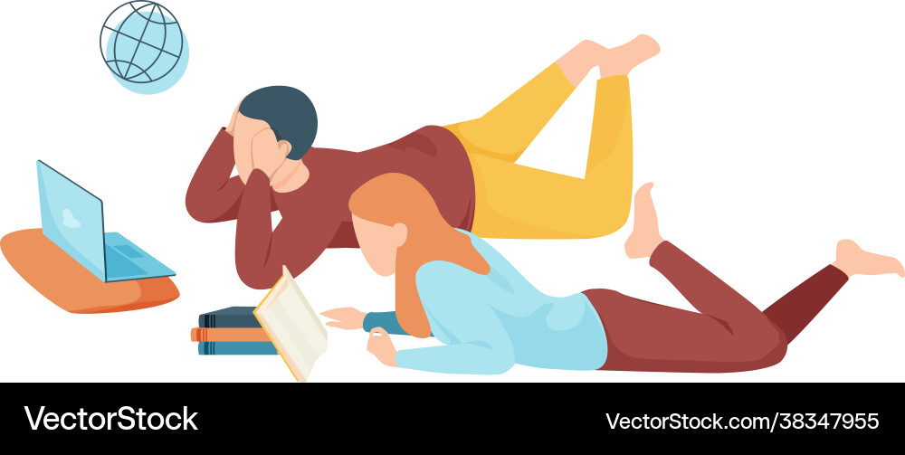 Students flat icon Royalty Free Vector Image - VectorStock