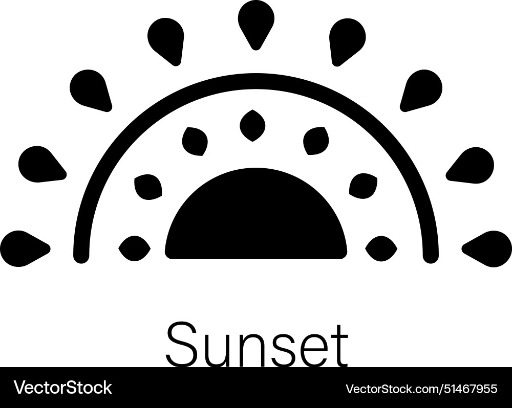 Sunset Royalty Free Vector Image - VectorStock