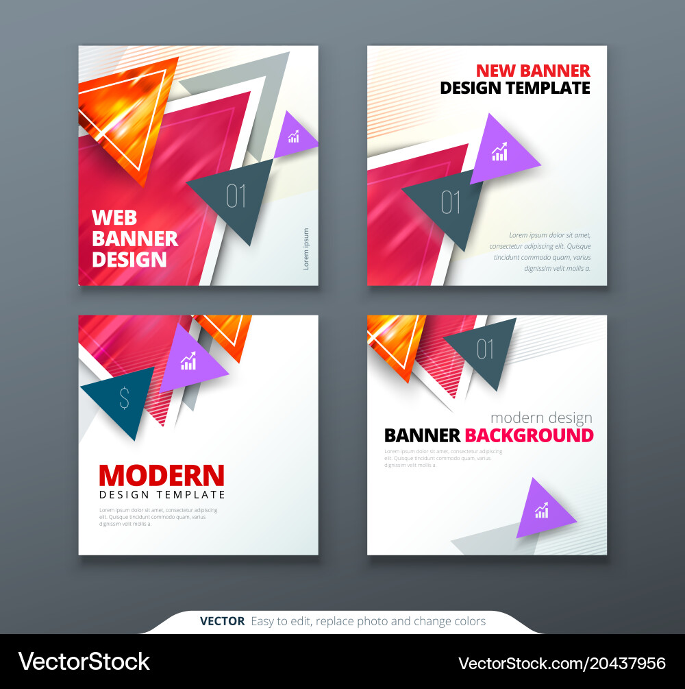 Banner design square abstract Royalty Free Vector Image