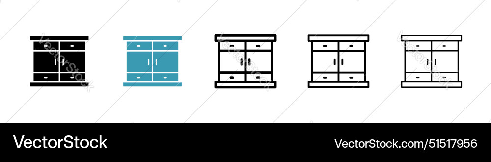 Cabinet icon Royalty Free Vector Image - VectorStock