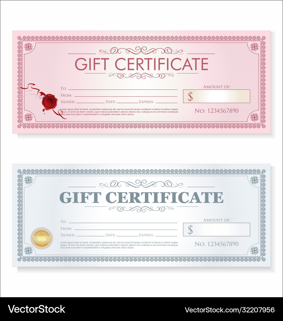 Vintage Gift Certificate Template