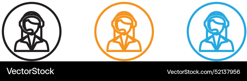 Customer care logo set collection for web app ui Vector Image