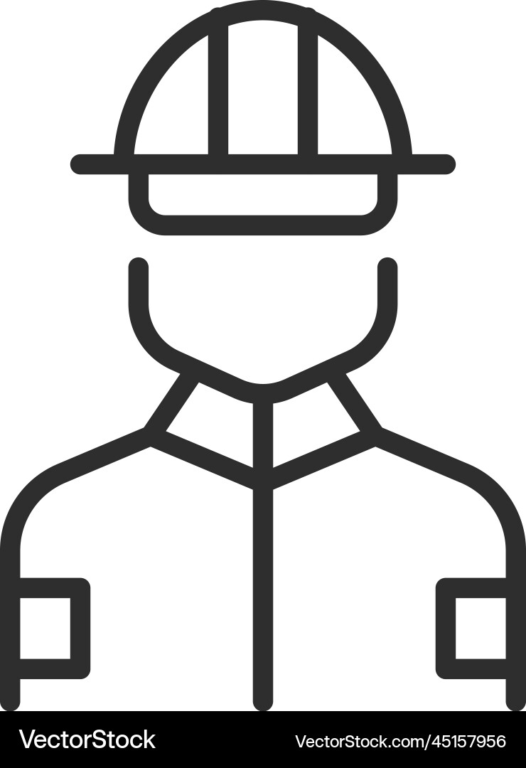 Firefighter icon fireman symbol man Royalty Free Vector