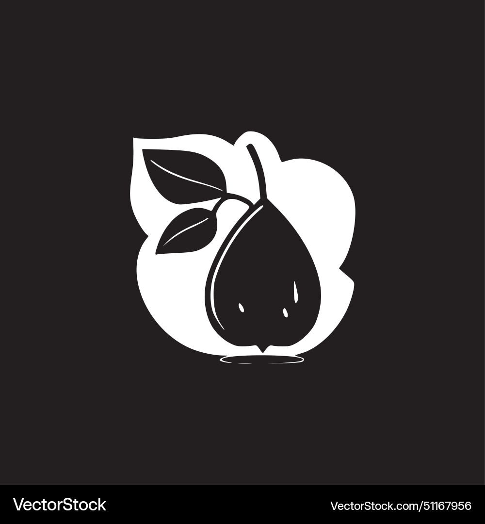 Fruit - black and white isolated icon Royalty Free Vector