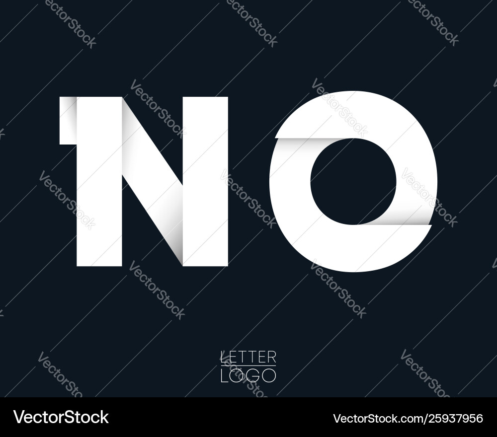 Letter n and o template logo design Royalty Free Vector