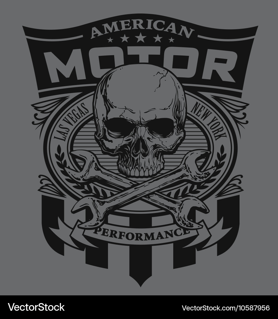 Mechanic Skull Wrench Vector Images (over 360)