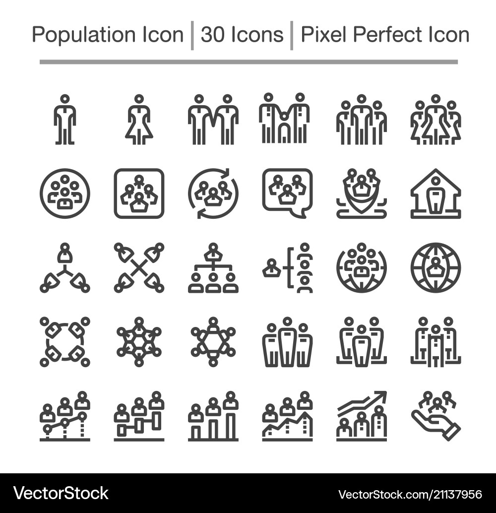 Population icon Royalty Free Vector Image - VectorStock