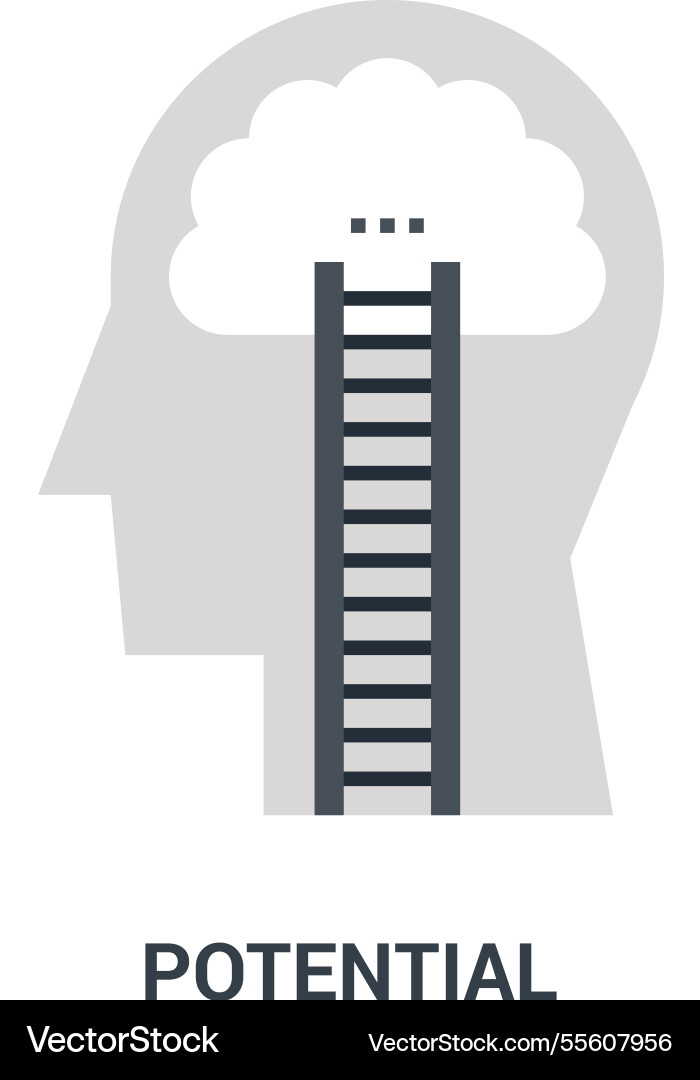 Potential icon concept Royalty Free Vector Image