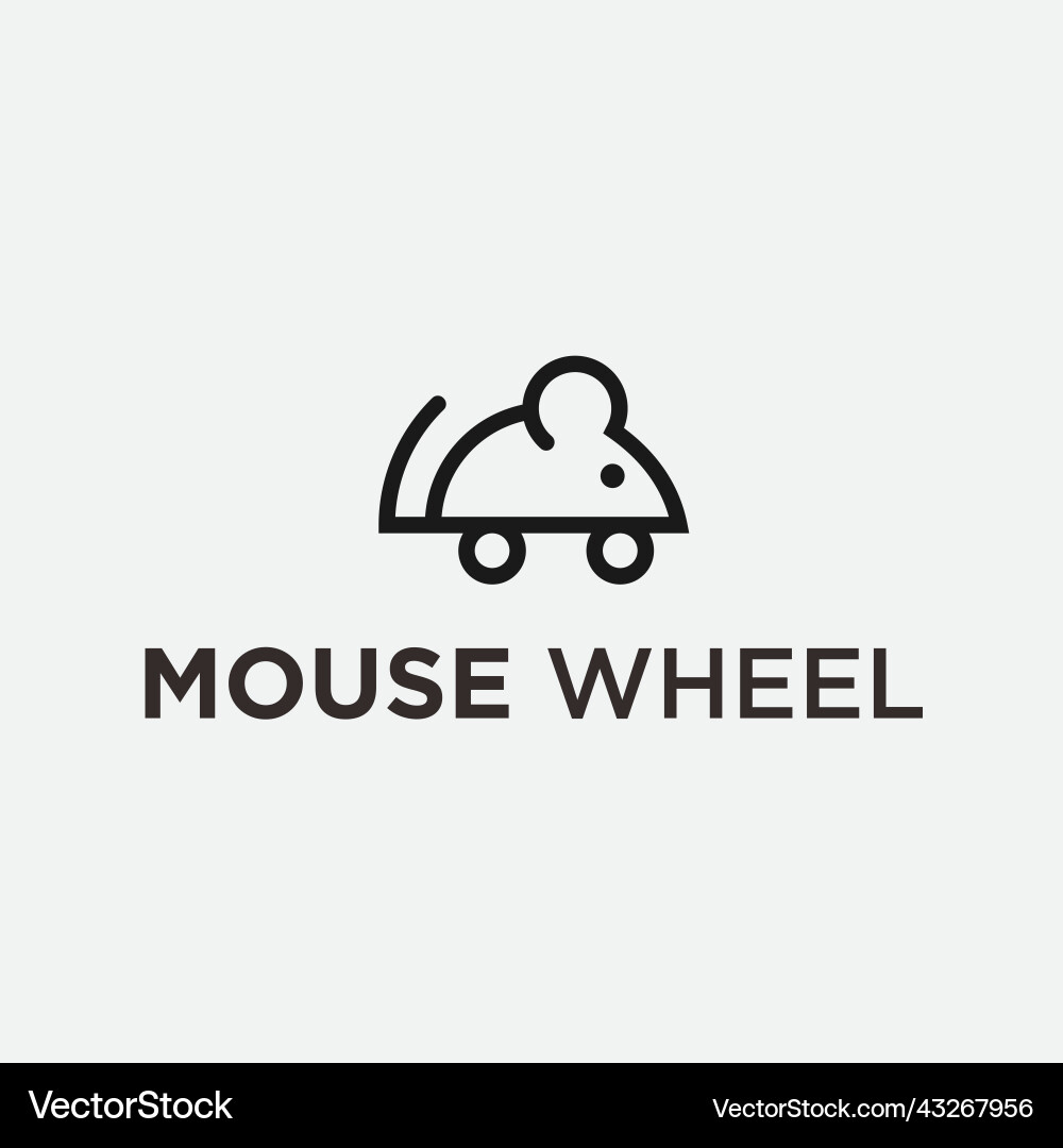 Rat Wheel Logo - Mouse Icon Royalty Free Vector Image