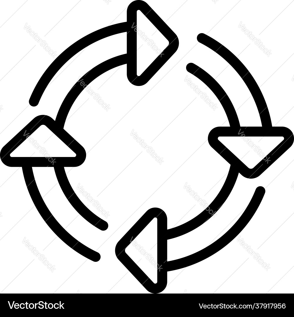 Regeneration arrows icon outline style – Royalty-Free Vector | VectorStock