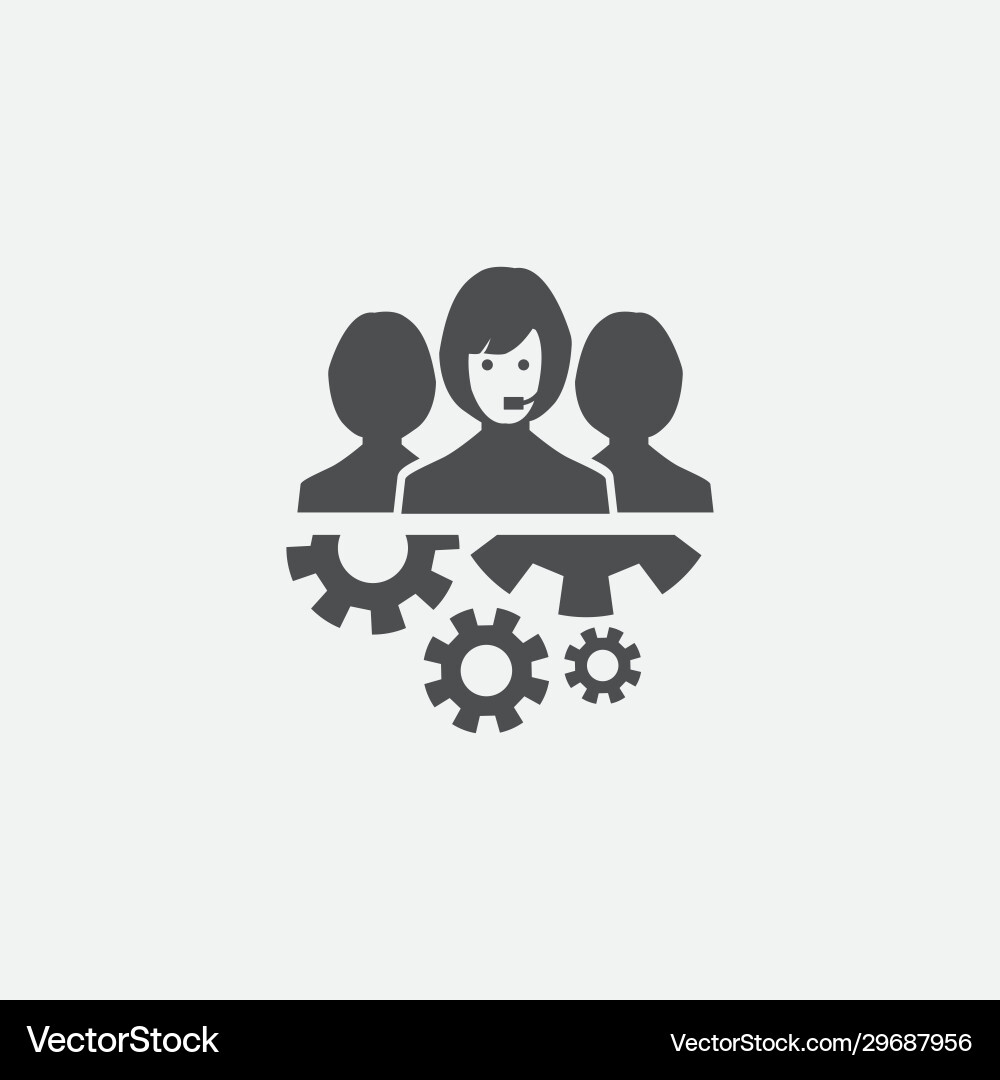 Support team icon Royalty Free Vector Image - VectorStock