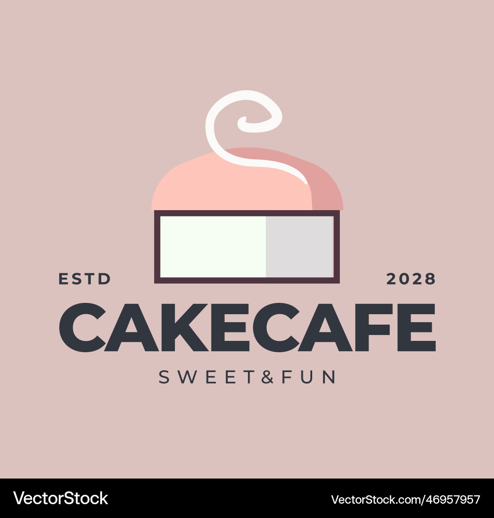 Cake bakery logo design inspiration Royalty Free Vector