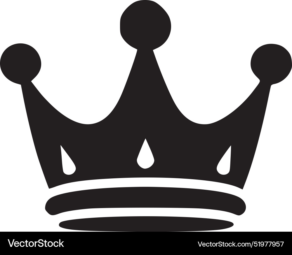 Crown - minimalist and simple silhouette Vector Image