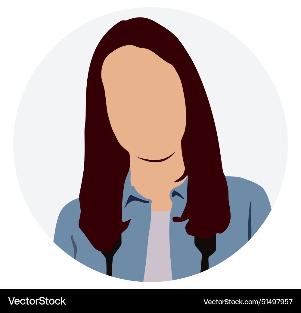 Faceless female portrait Royalty Free Vector Image