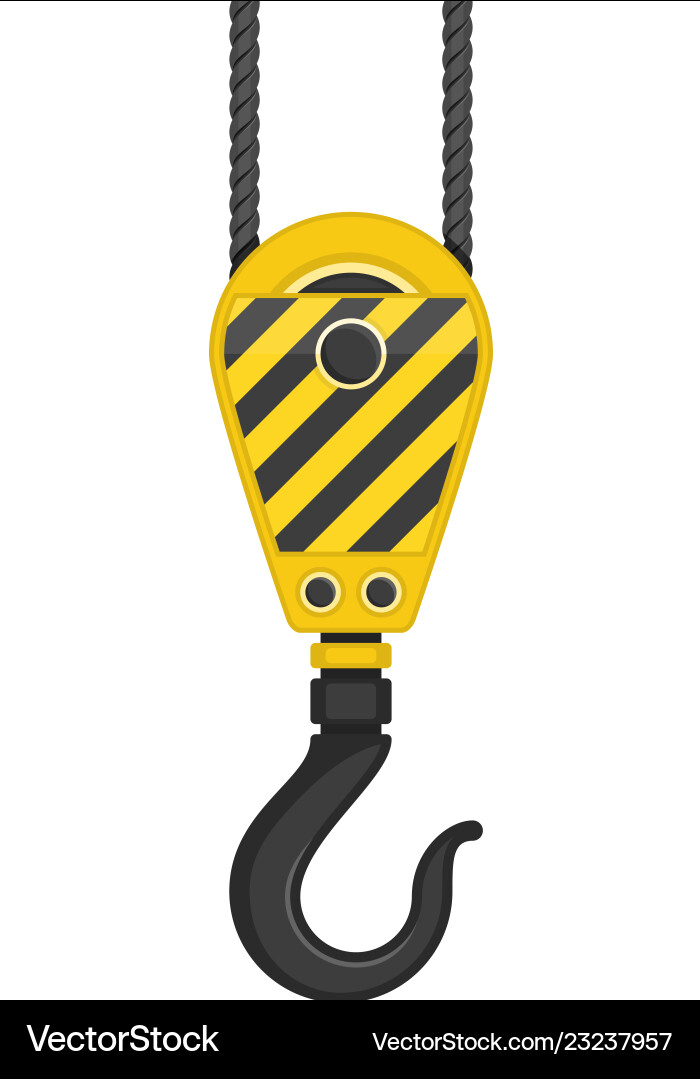Industrial crane hook Royalty Free Vector Image