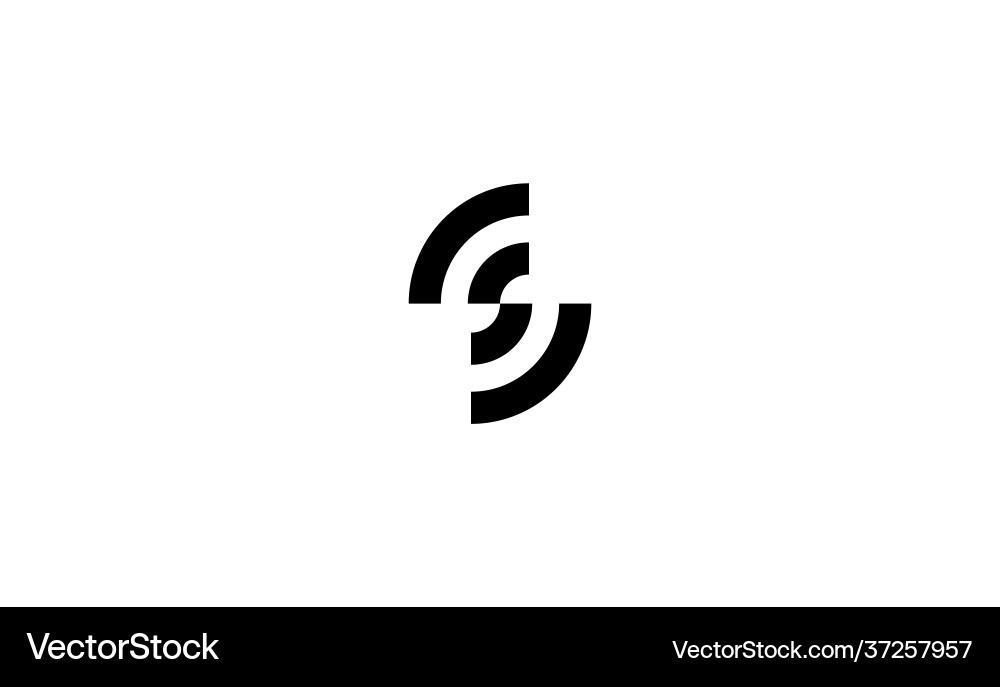 Initial s logo monogram design Royalty Free Vector Image