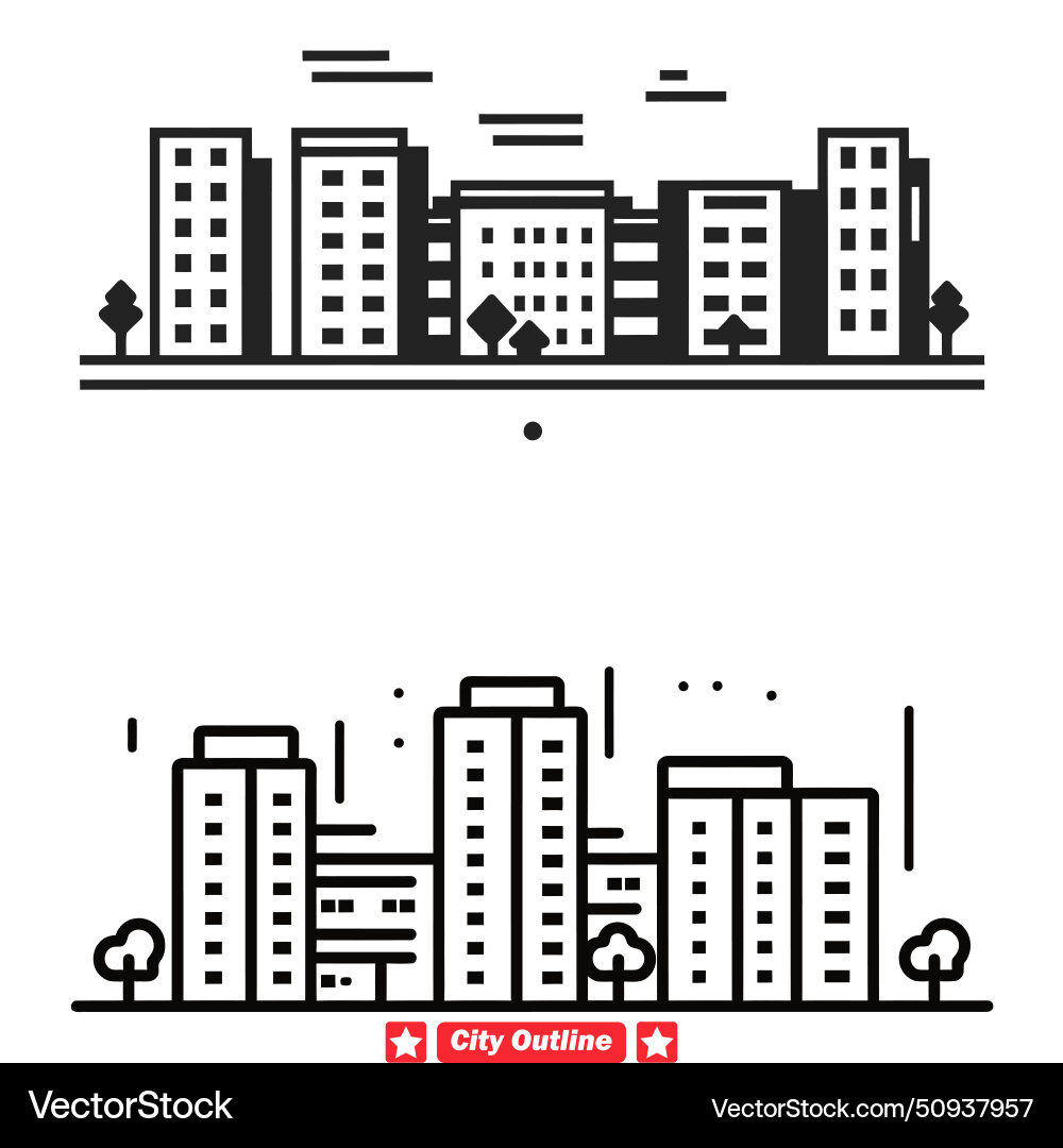 Urban opus craft masterful cityscape designs Vector Image