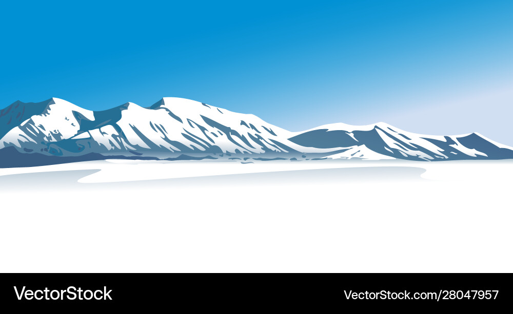 Winter mountains Royalty Free Vector Image - VectorStock