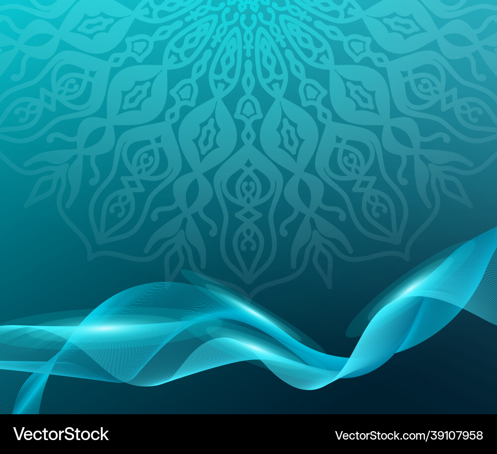 Beautiful and elegant smooth wave mandala Vector Image
