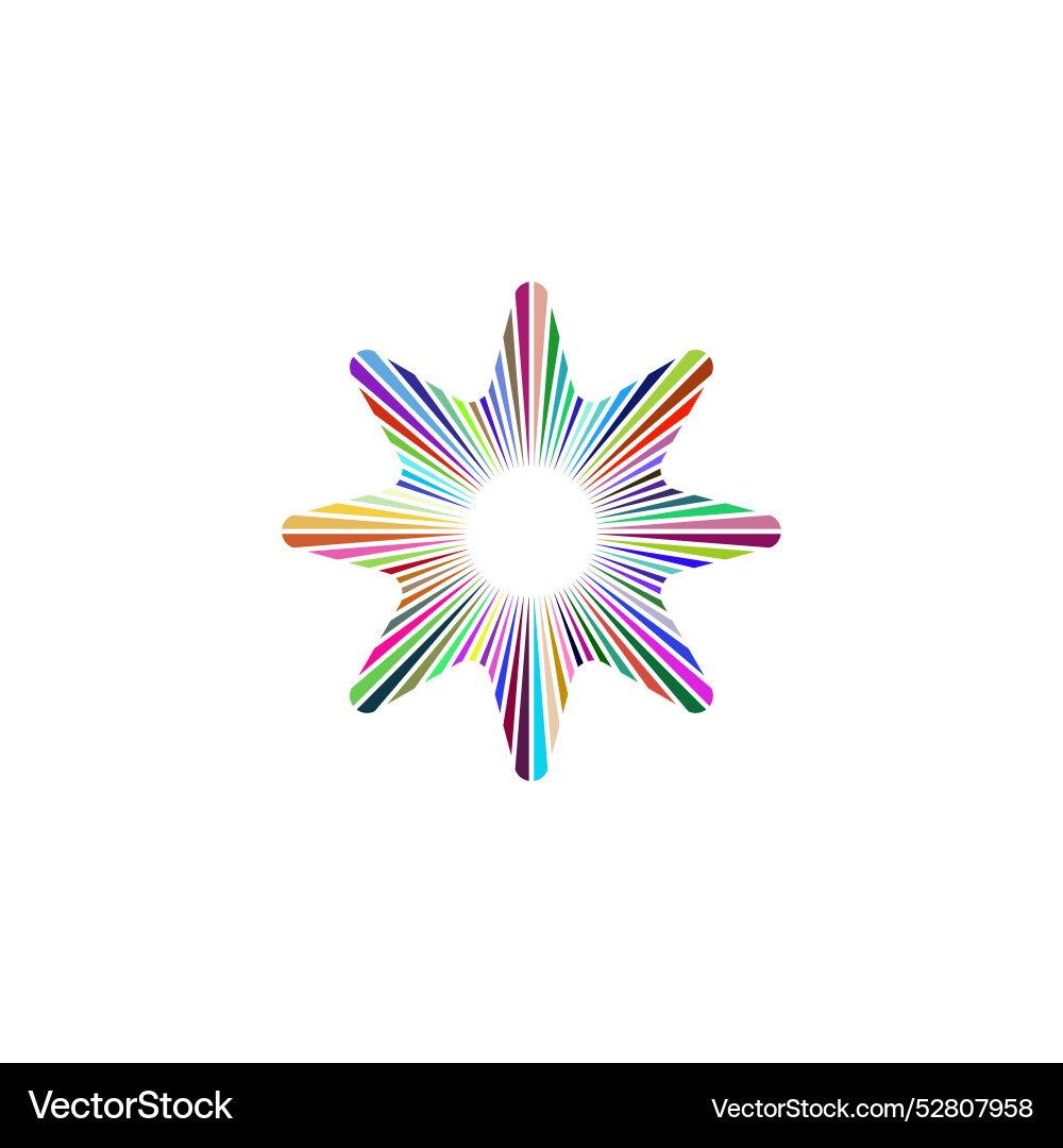 Colorful gear logo icon machine symbol background Vector Image