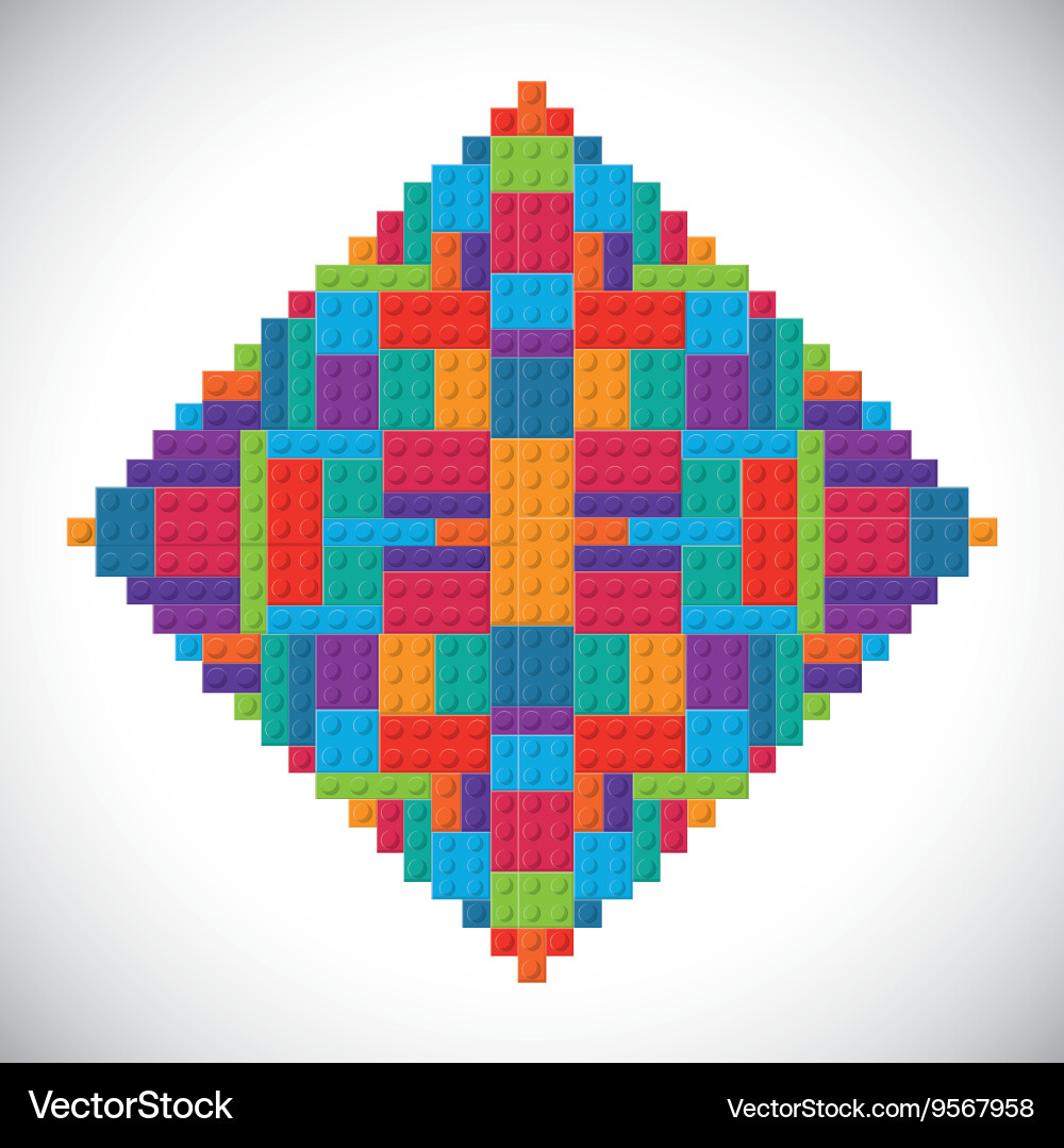 Lego icon abstract frame figure graphic Royalty Free Vector