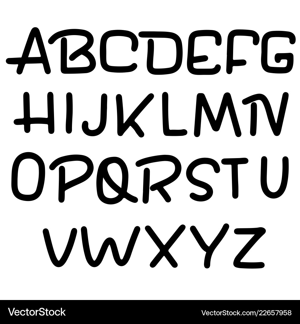 Simple alphabet modern font Royalty Free Vector Image