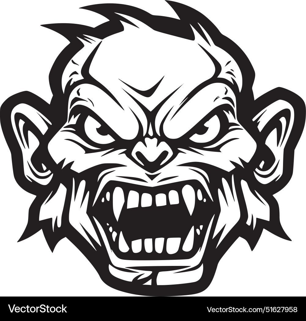 Zombie - black and white isolated icon Royalty Free Vector